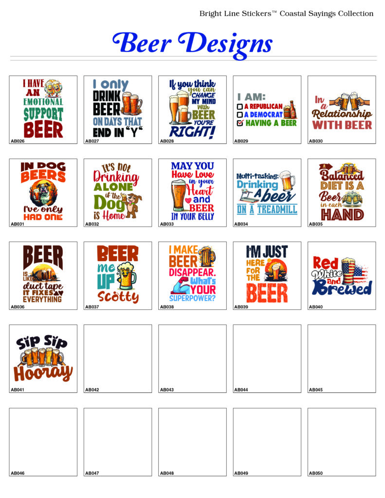 AB – Beer – Bright Line Stickers